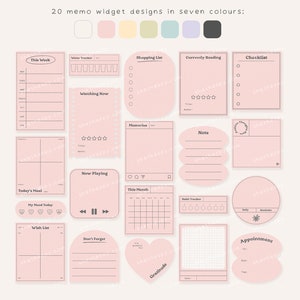 Cute Digital Widgets, Digital Planner Stickers, Planner Widgets for ...