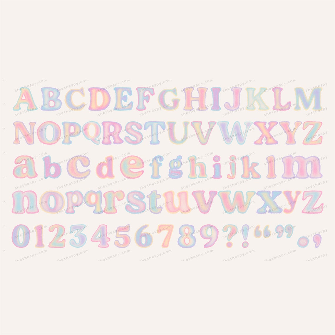Pastel Alphabet Stickers, ABC Goodnotes Stickers, Pencil Stickers ...