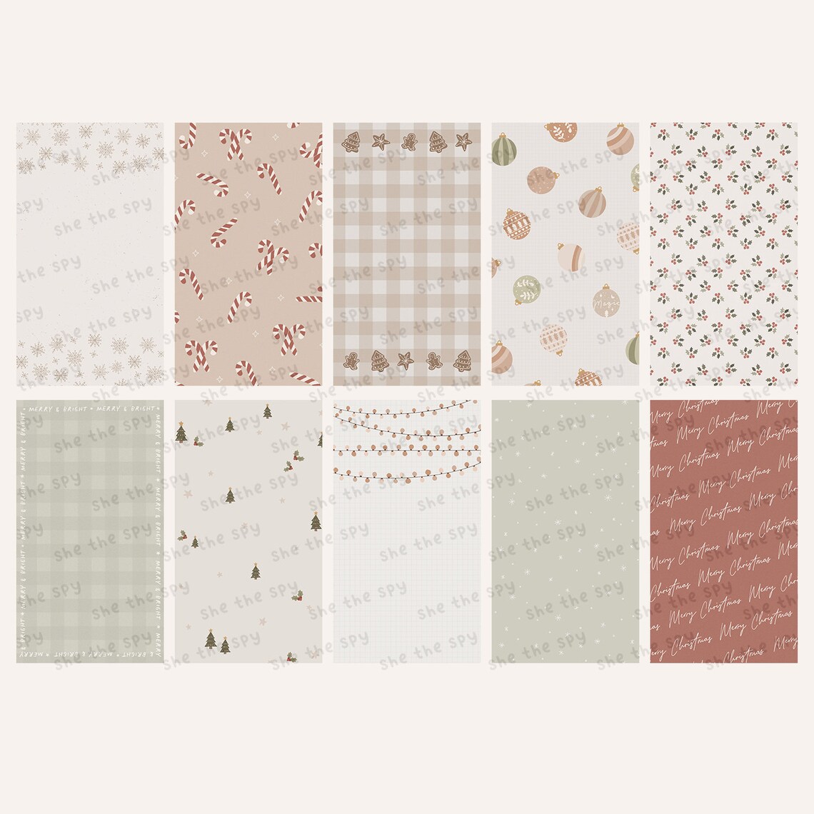 20 Christmas Instagram Story Backgrounds Bundle Festive Backgrounds ...