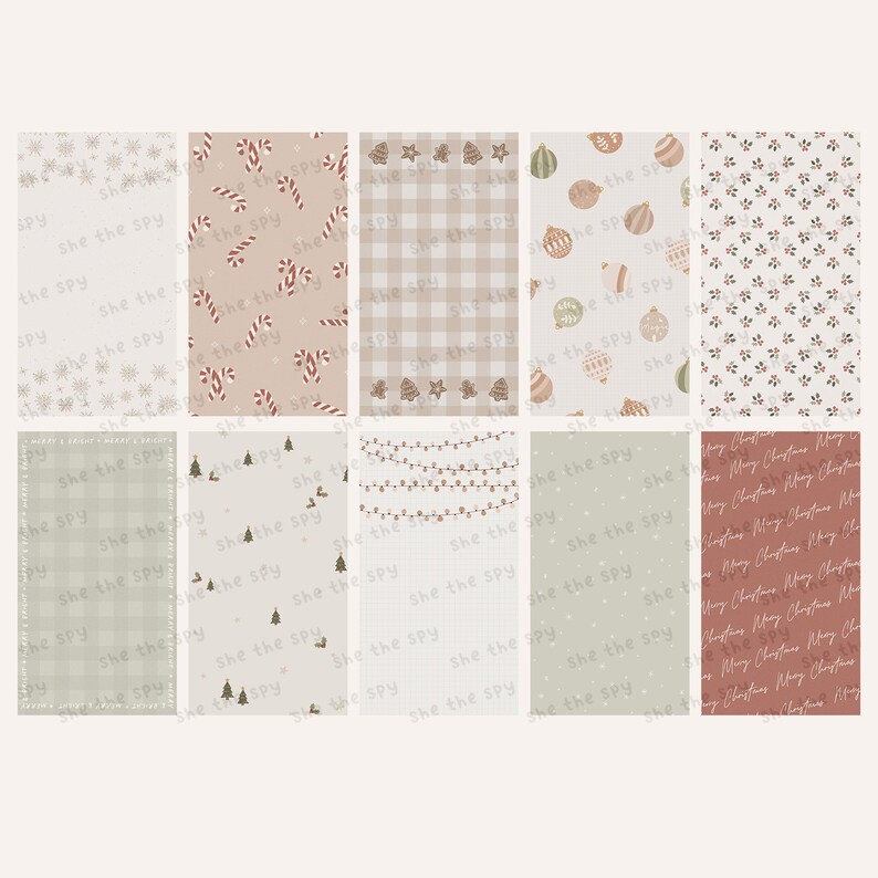 20 Christmas Instagram Story Backgrounds Bundle Festive Backgrounds ...
