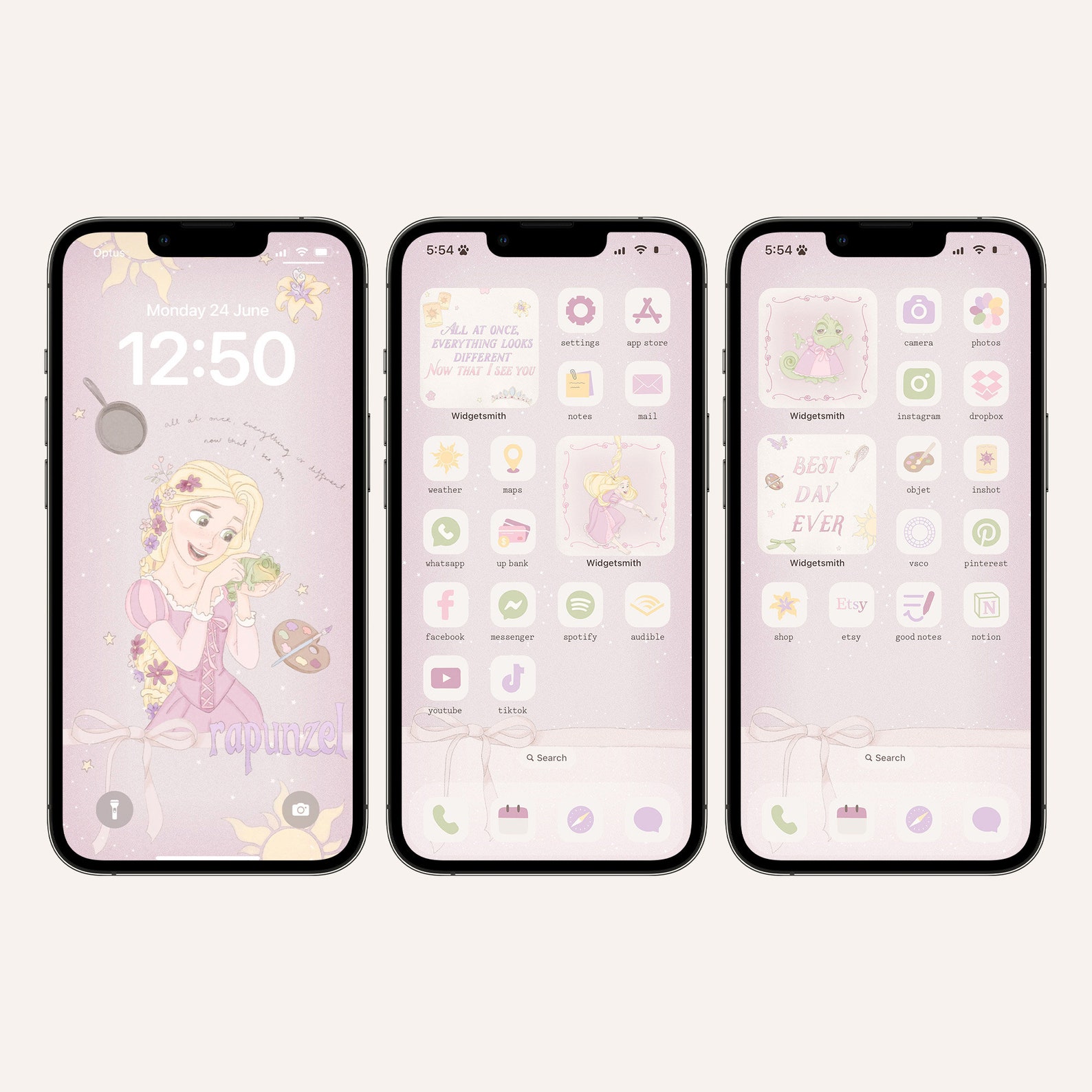 Rapunzel App Icon Theme: Hand-drawn Princess Home Screen - Etsy