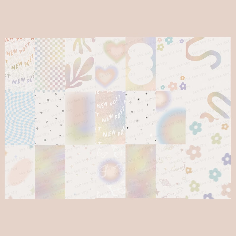 Pastel Instagram Story Backgrounds Bundle Rainbow Backgrounds Aesthetic ...