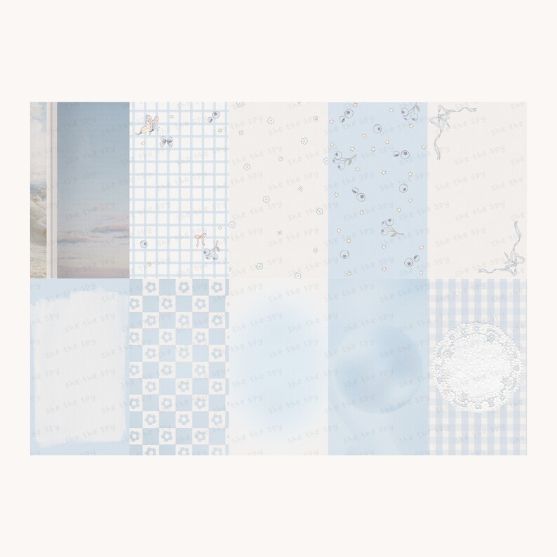 Blue Instagram Story Backgrounds Bundle Pastel Blue Backgrounds Pale ...