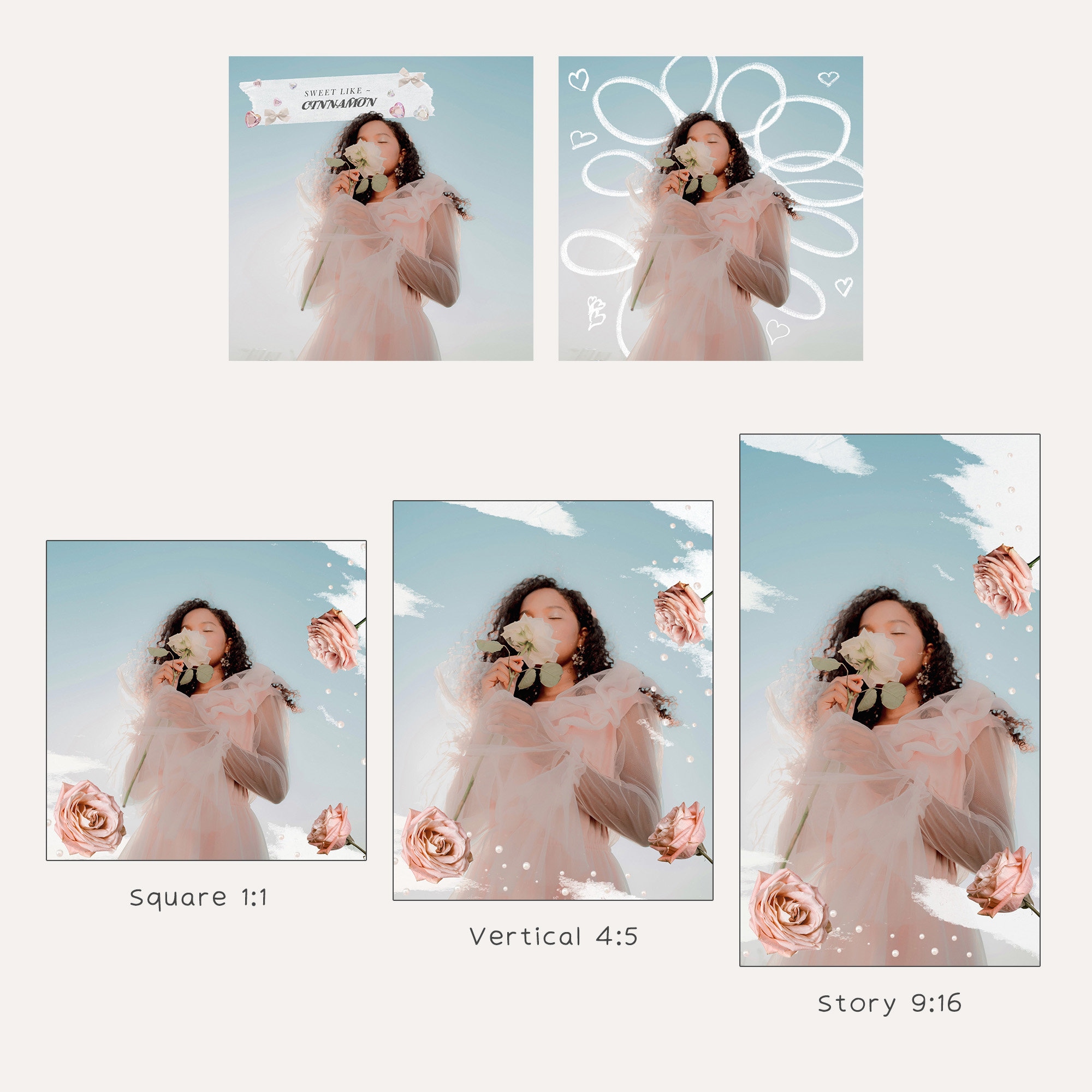 Coquette Digital Collage Kit, Photo Editing Stickers, Aesthetic Overlay ...