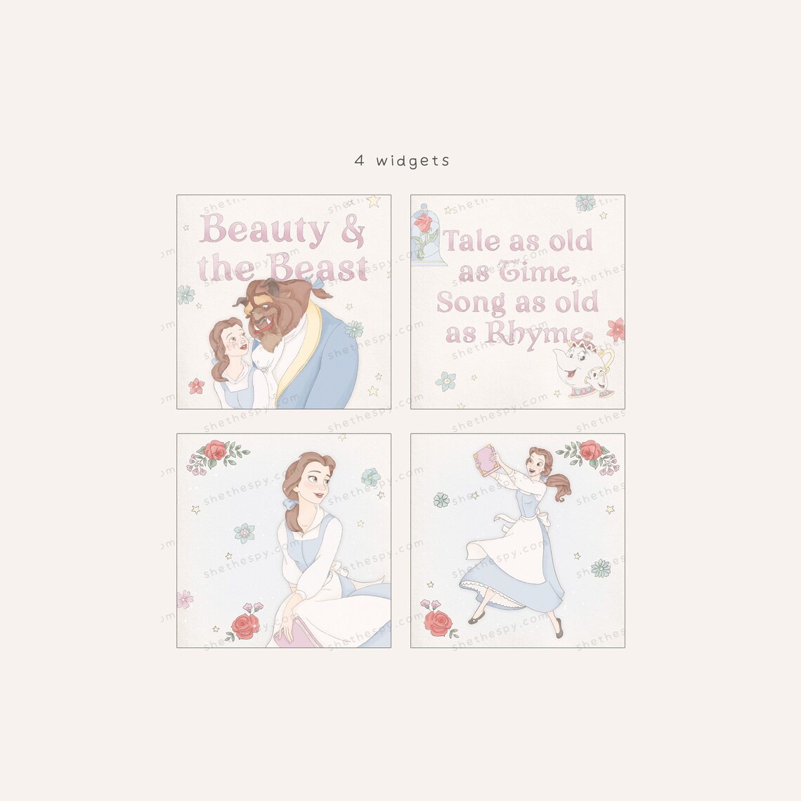 Belle Aesthetic Icon Theme, Beauty Hand Drawn App Icons, Princess Home ...