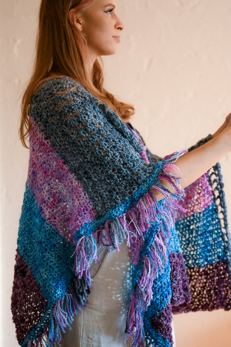 Rectangle Crochet Poncho Pattern Unisex Poncho (Download Now) - Etsy