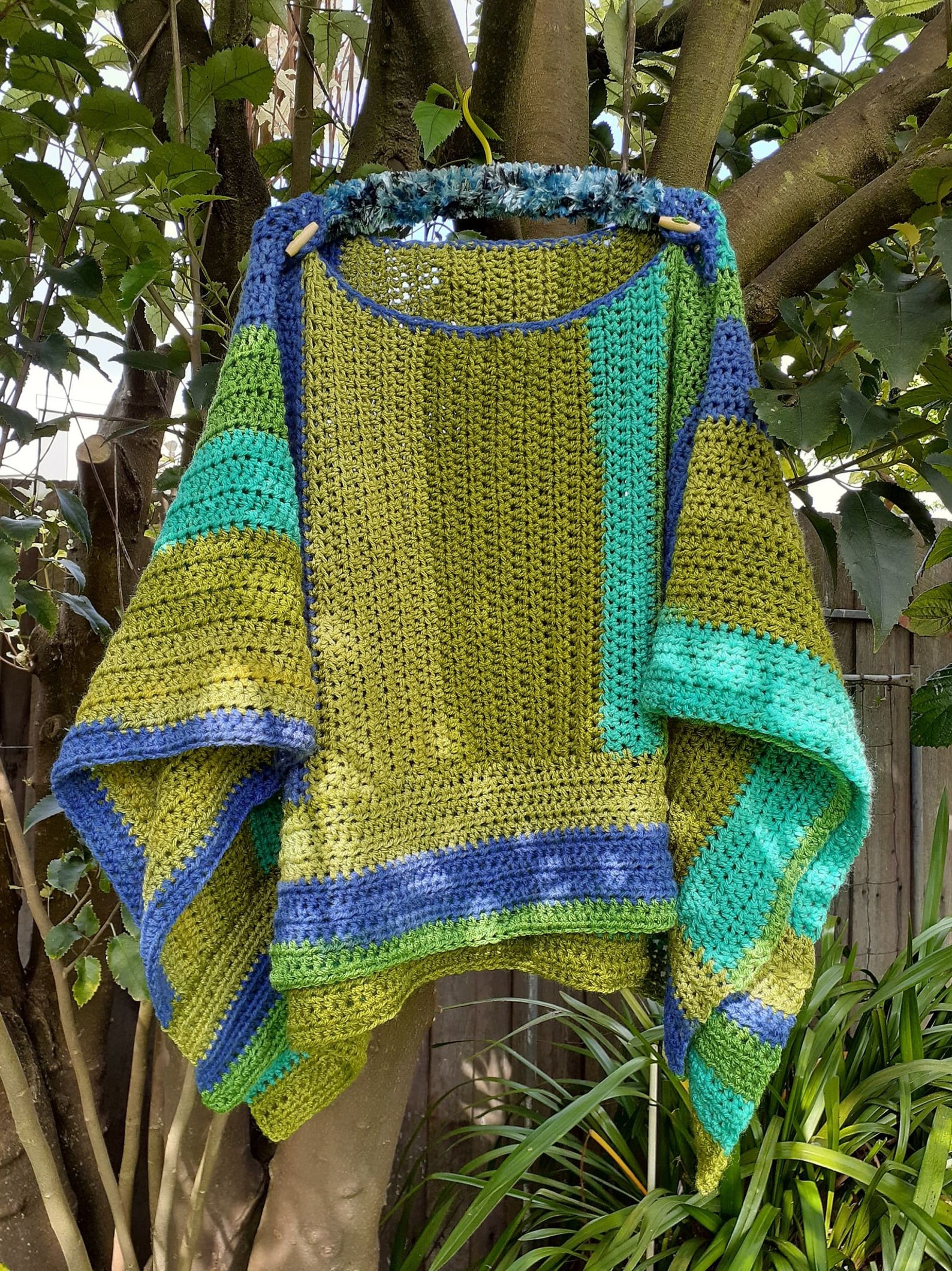 Rectangle Crochet Poncho Pattern Unisex Poncho (Download Now) - Etsy