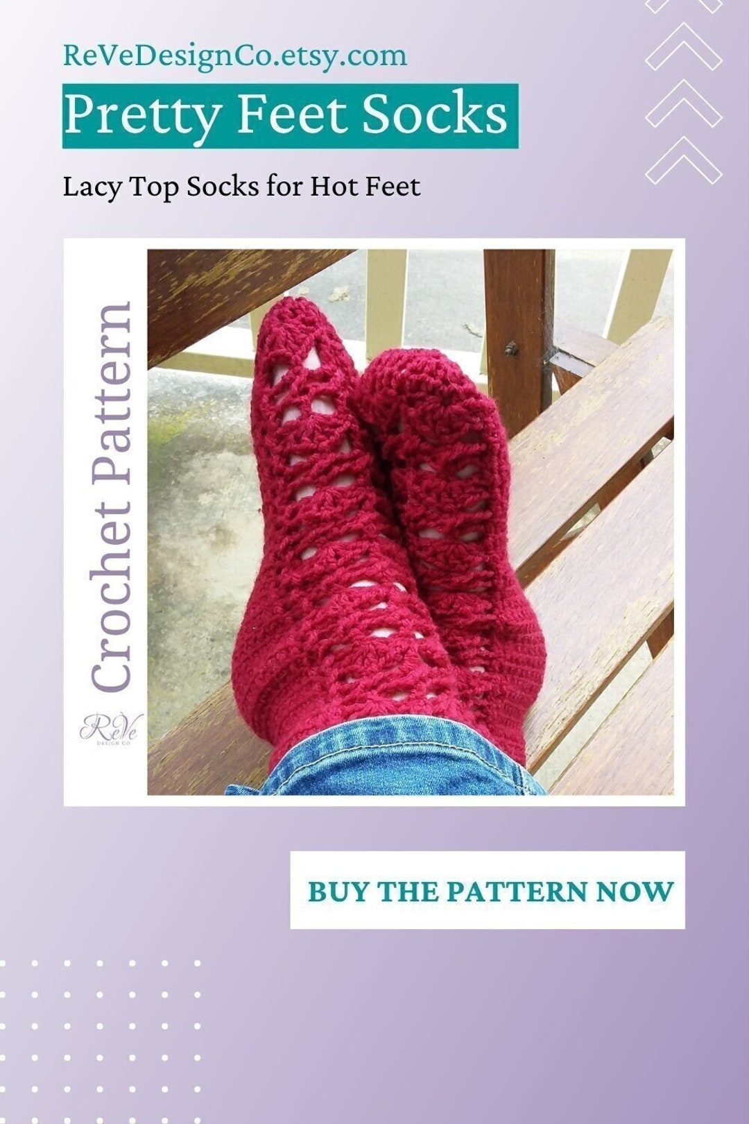 Crochet Ankle Sock Pattern. Lace Top and Solid Sole. Ideal for Around ...