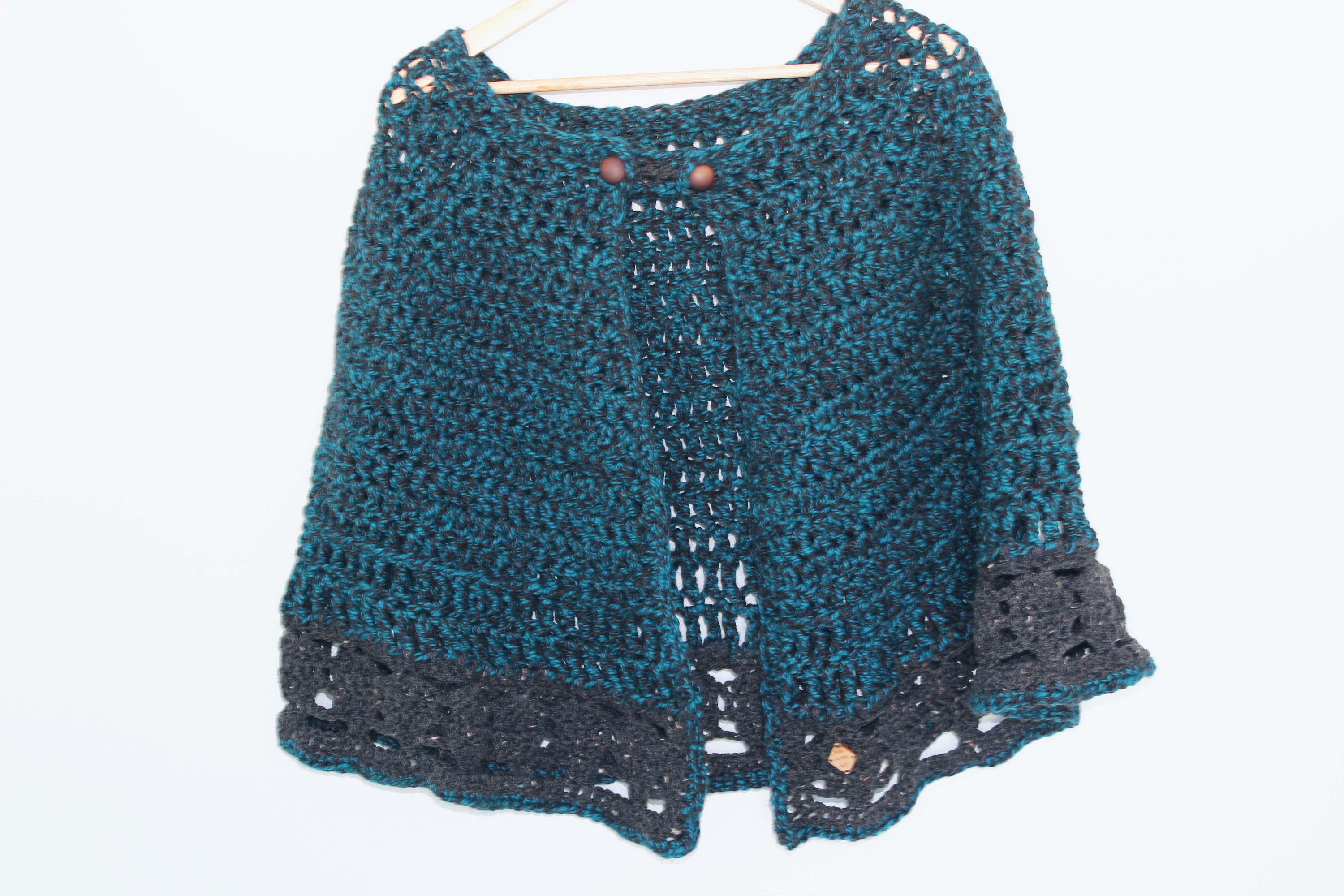 Crochet Cape Pattern: Ladies Chunky Yarn Winter Wrap (PDF Pattern ...