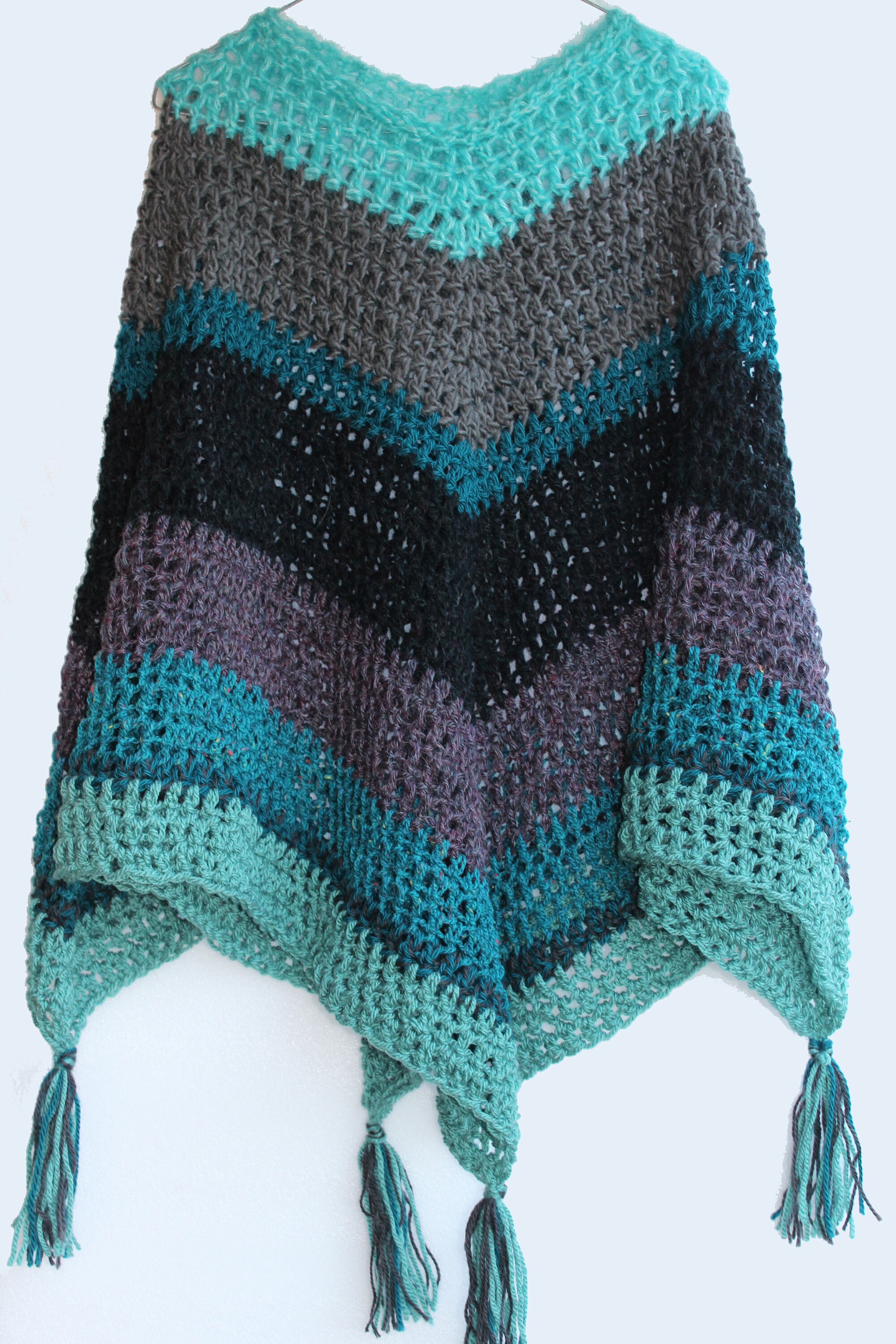 Chunky Crochet Poncho Pattern Beginners Poncho Beginner - Etsy
