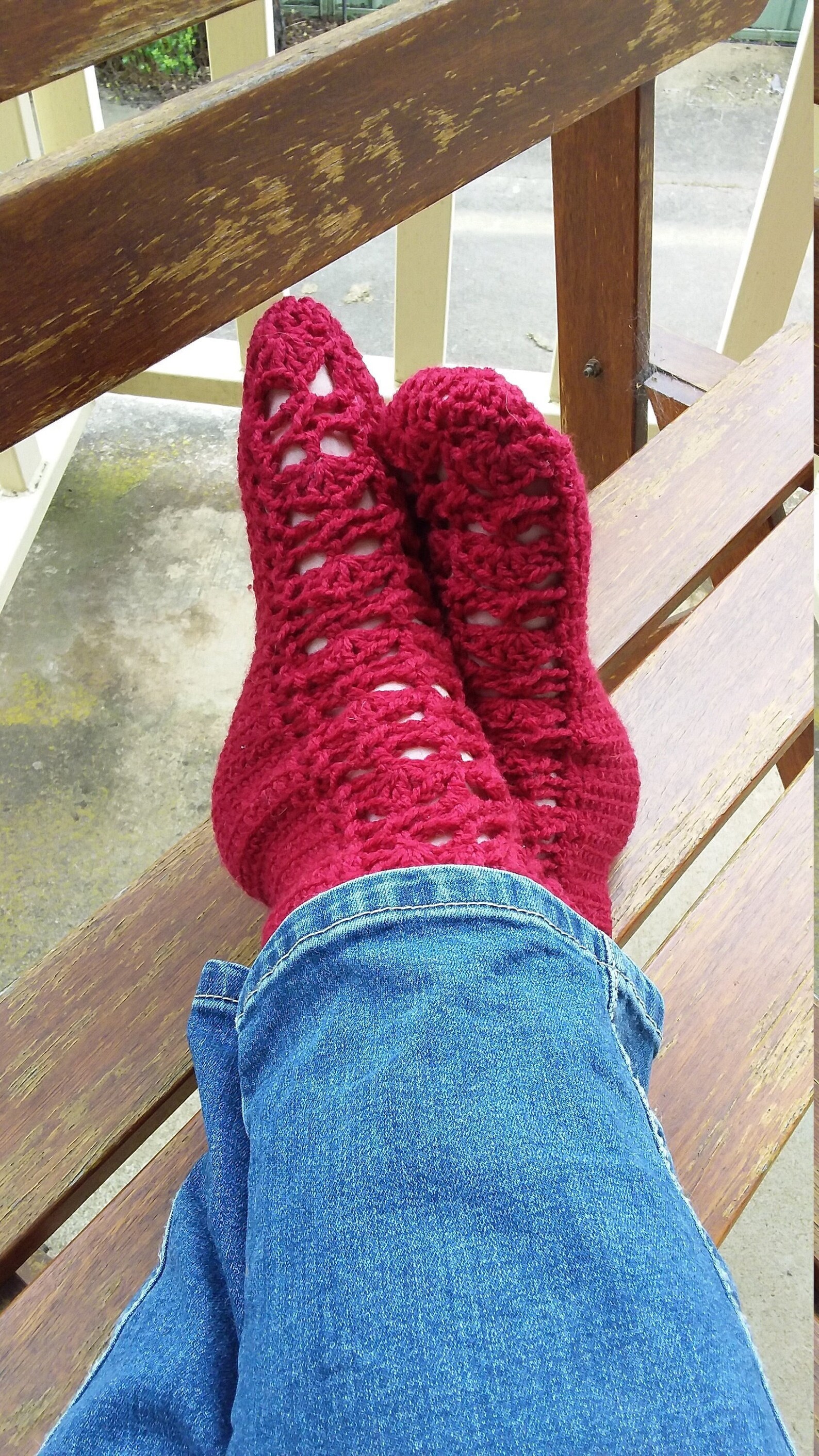 Crochet Ankle Sock Pattern. Lace Top and Solid Sole. Ideal for Around ...