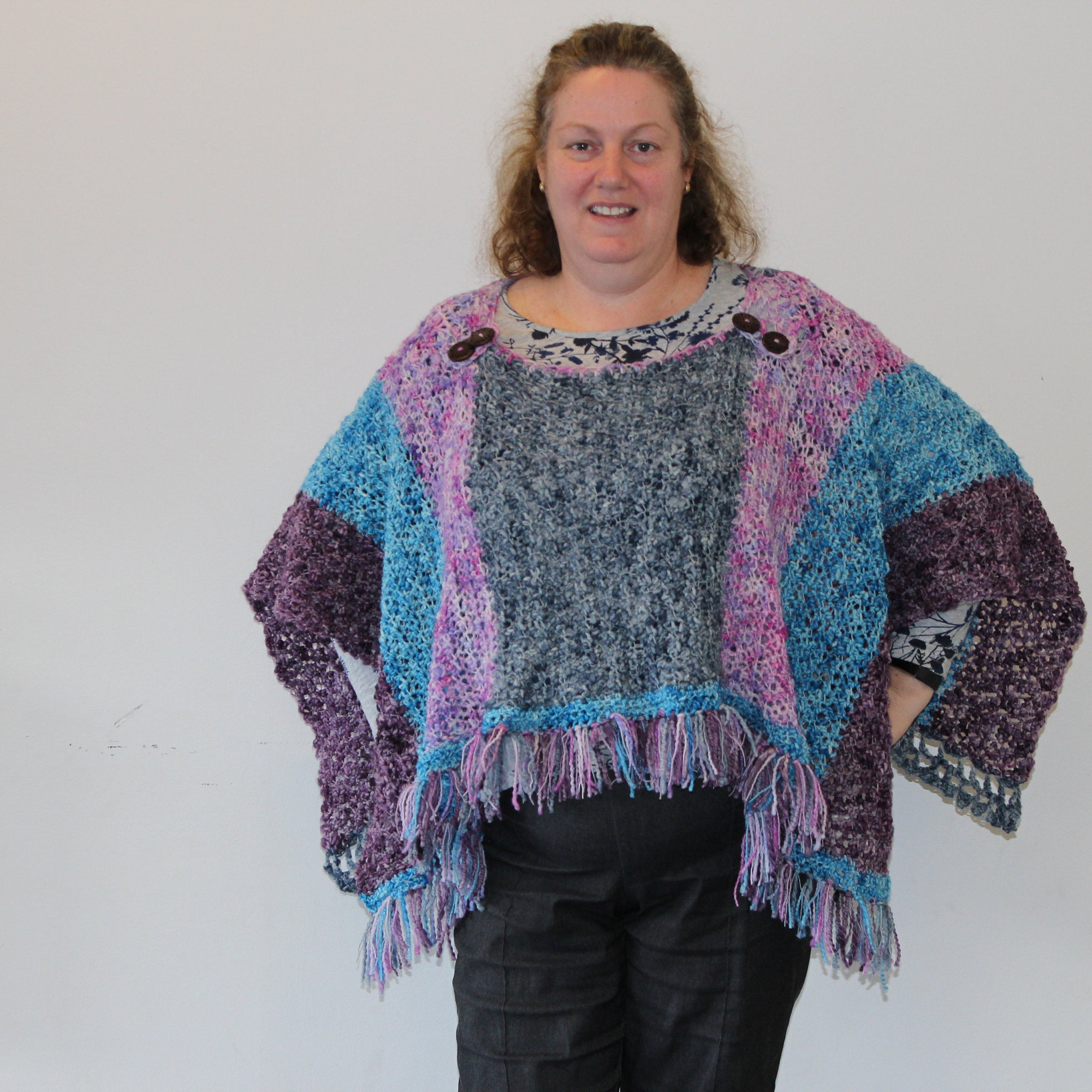 Rectangle Crochet Poncho Pattern Unisex Poncho (Download Now) - Etsy