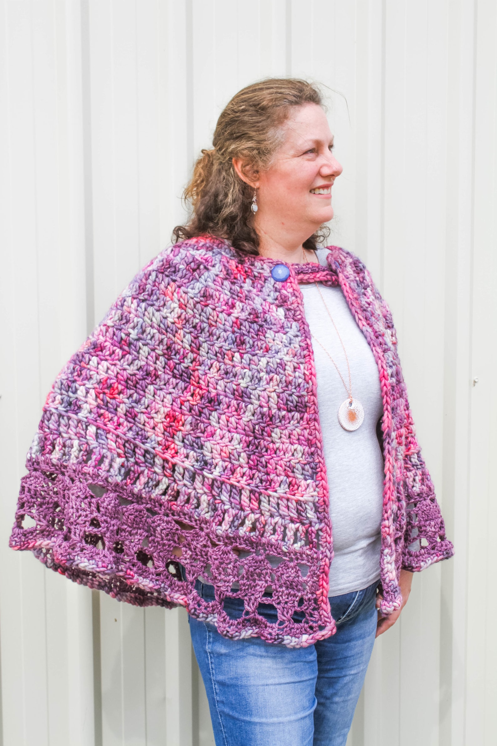 Beginner Crochet Cape Pattern: Ladies Pineapple Lace Winter Wrap (PDF ...