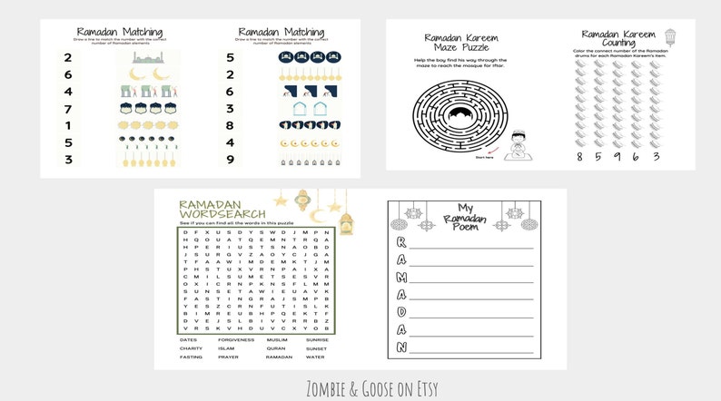 Ramadan Kids Activity Booklet Coloring Counting Ramadan Kareem Ramadan ...
