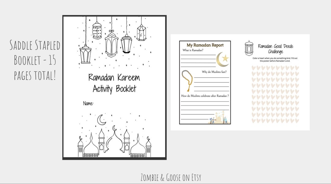 Ramadan Kids Activity Booklet Coloring Counting Ramadan Kareem Ramadan ...