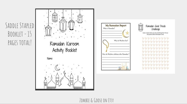 Ramadan Kids Activity Booklet Coloring Counting Ramadan Kareem Ramadan ...