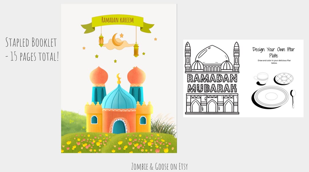 Ramadan Kids Activity Booklet Color by Number Counting Ramadan Gifts ...