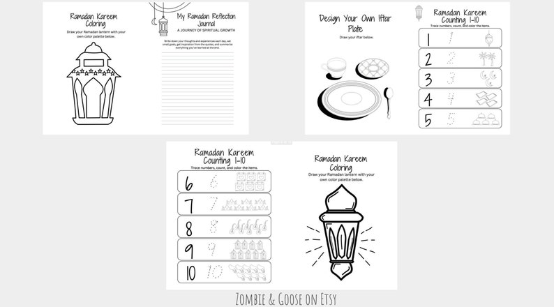 Ramadan Kids Activity Booklet Coloring Counting Ramadan Kareem Ramadan ...