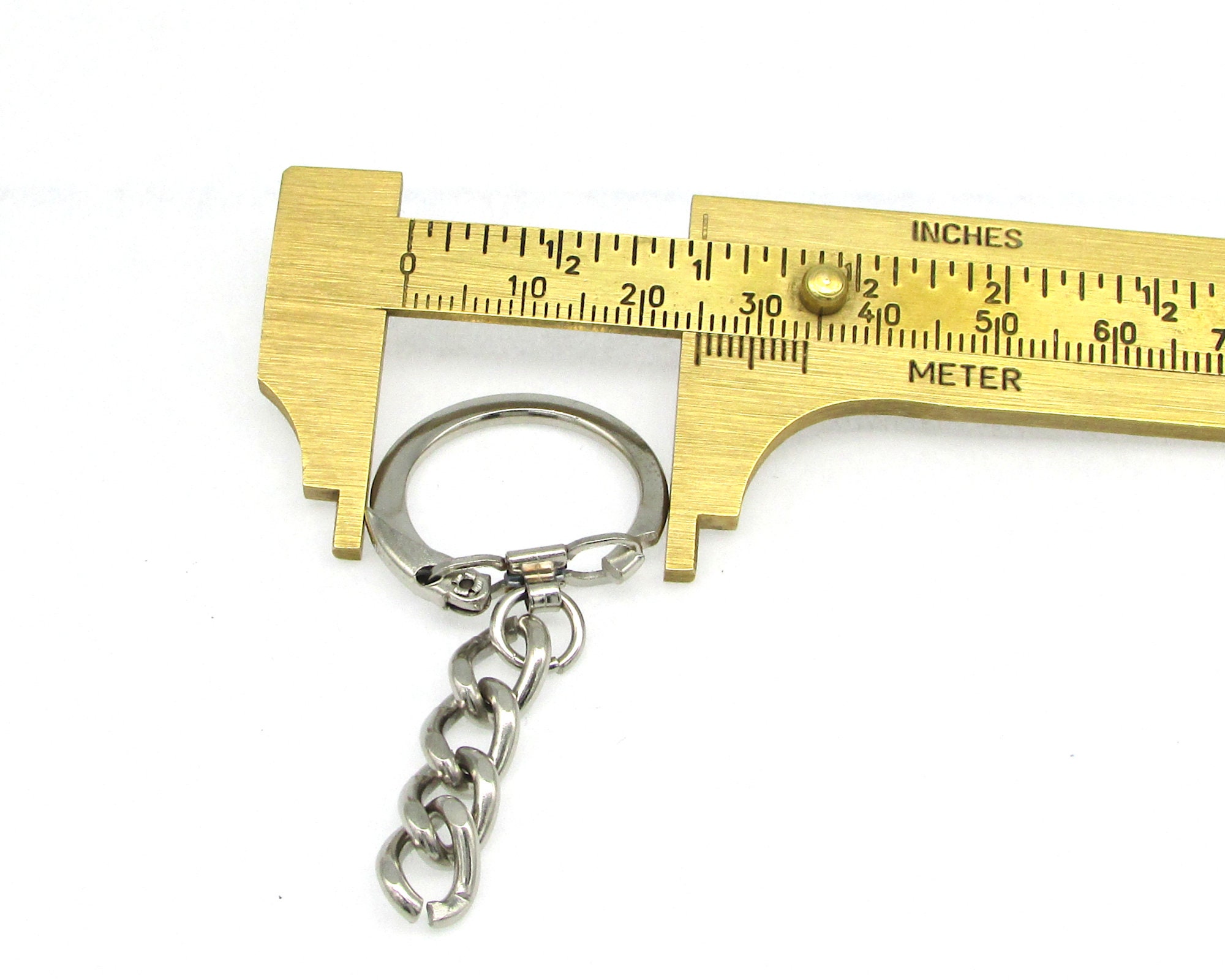 Vintage Silver-tone Keychain Findings With Latching Key Ring and Chunky ...