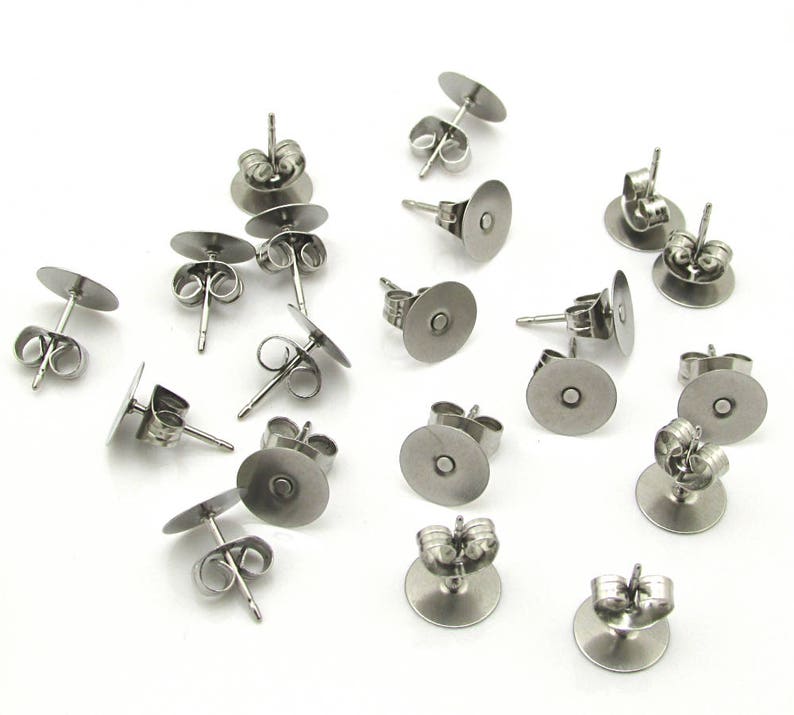 200 8mm Stainless Steel Earring Posts - Etsy