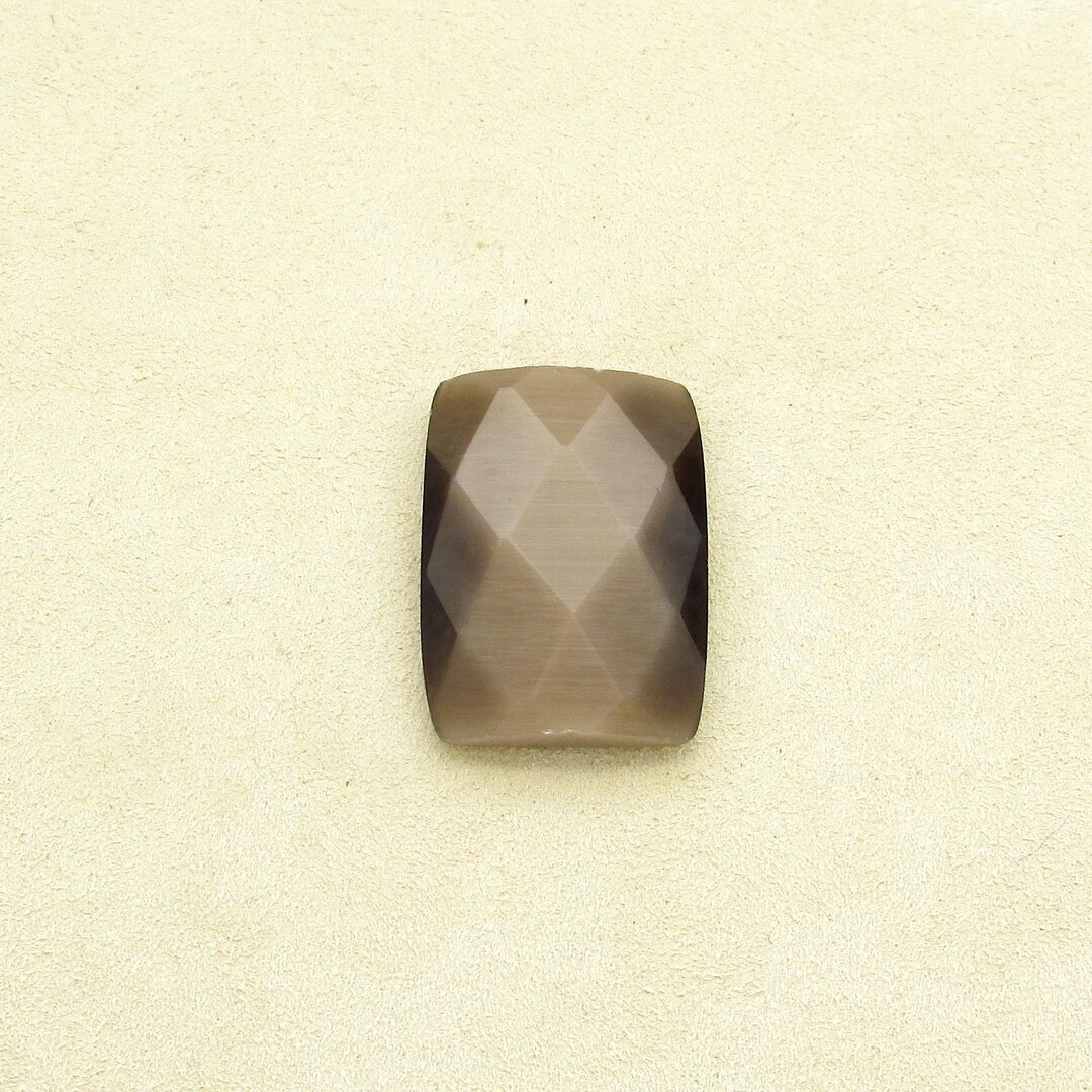 25x18mm Rectangular Rauten Rose Cat's Eye Faceted Flat Back Cabochon - Etsy
