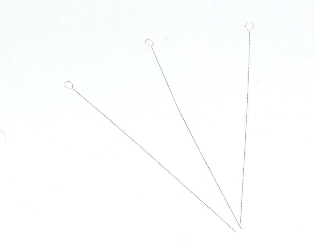 2” Flexible Beading Needles, Twisted Wire With Collapsible Round Eye - Etsy