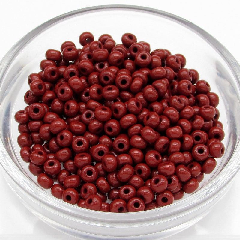 Burgundy 6/0 Beads - Etsy