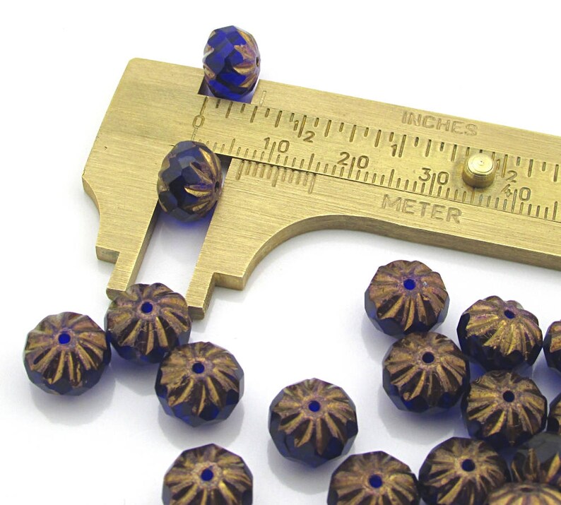 Cobalt Blue 10mm Faceted Rondelles - Etsy