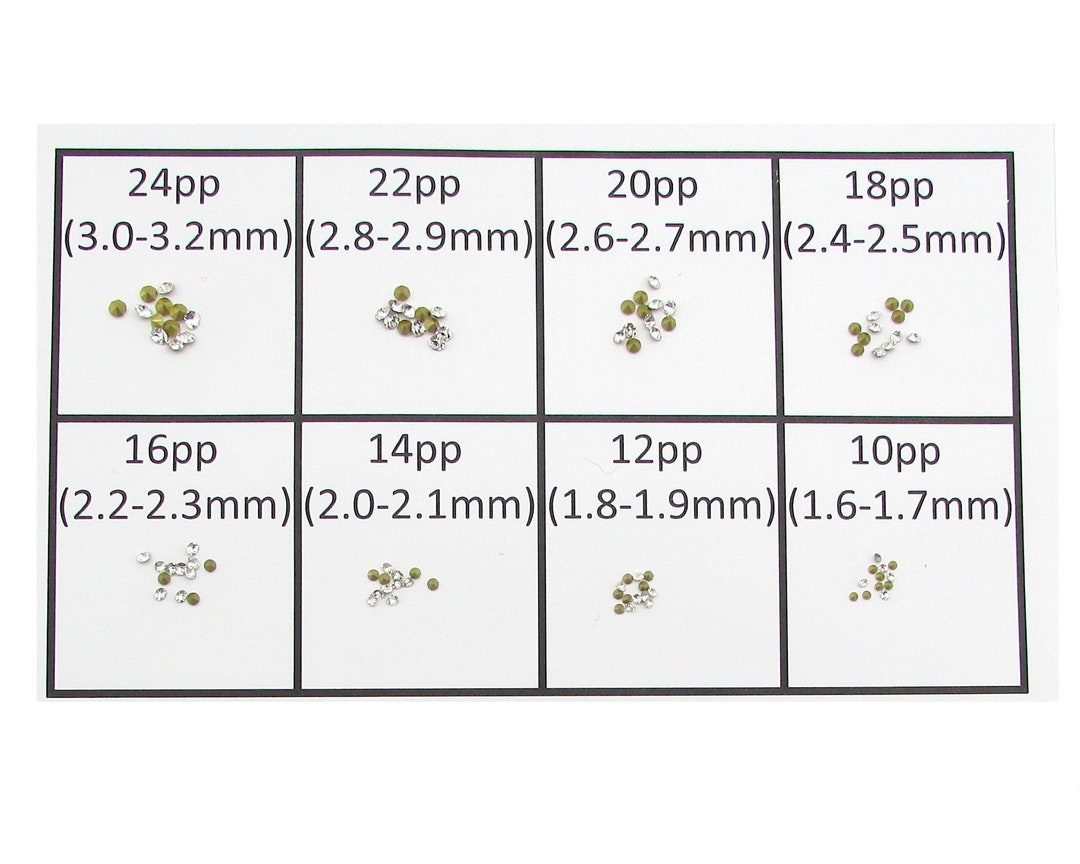 Tiny Rhinestone Chaton Mix, 10pp-24pp - Etsy