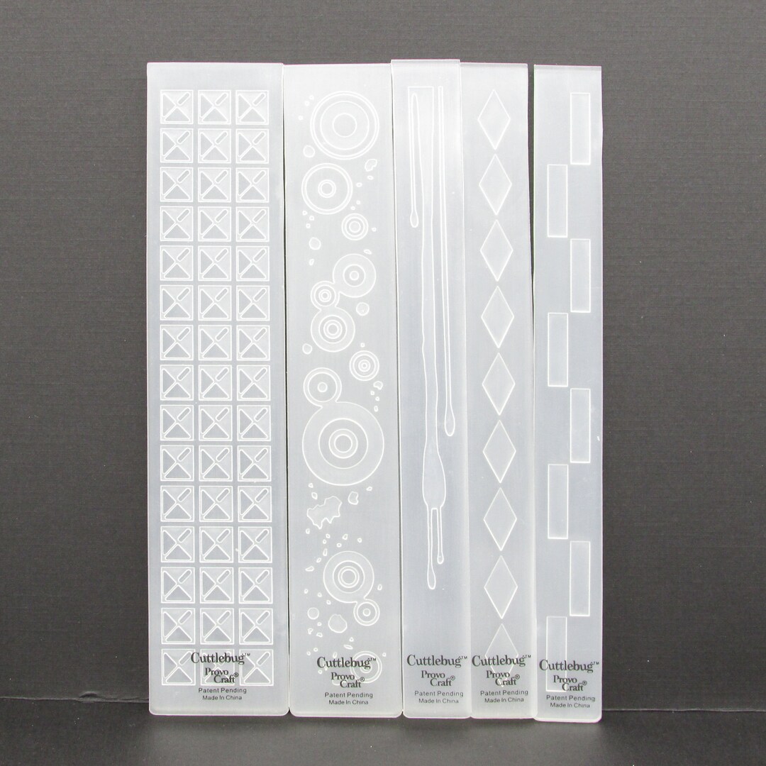 Cuttlebug Embossing Folder Set, 5.75" Border Strips - Etsy