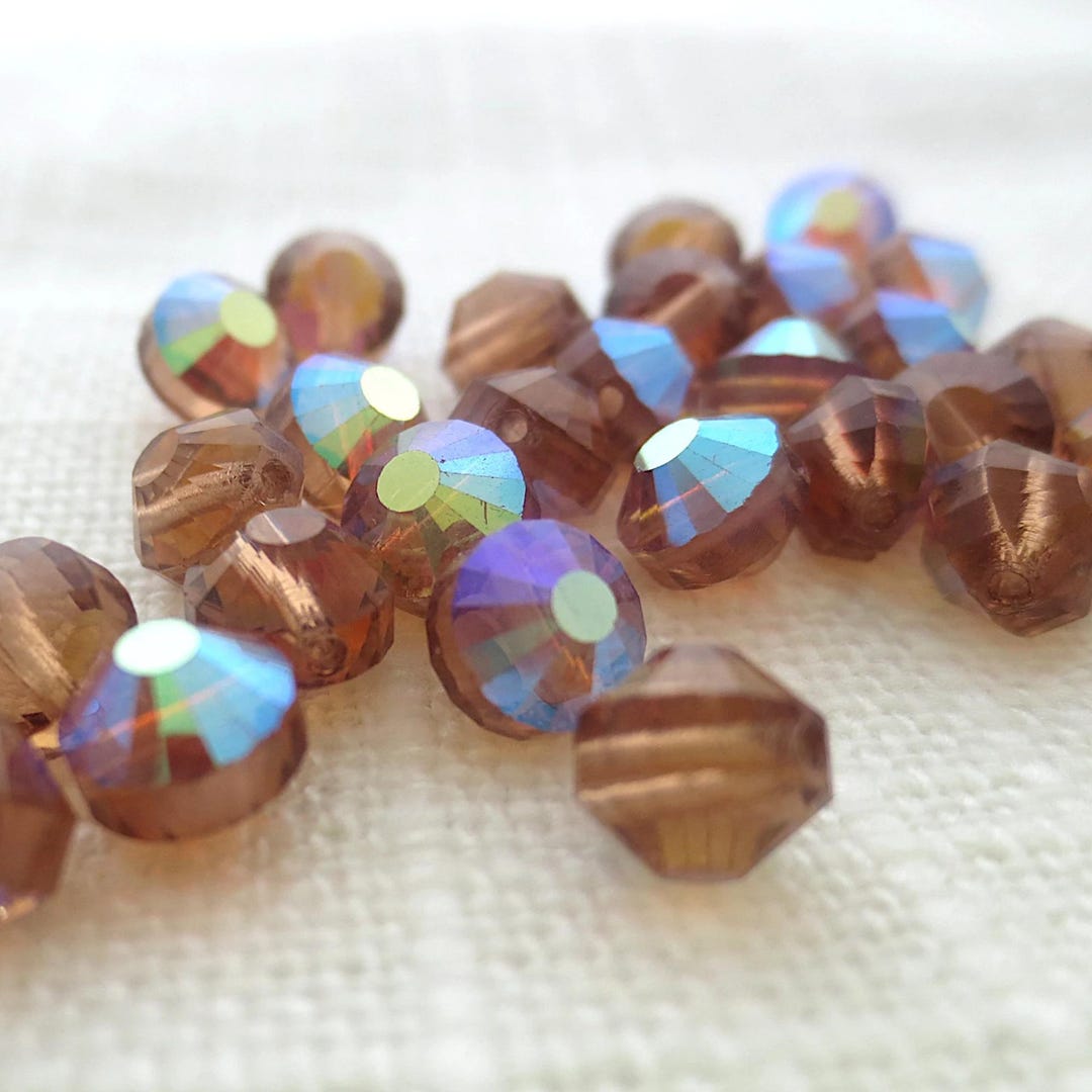 Vintage 6mm Machine Cut Crystal Beads - Etsy