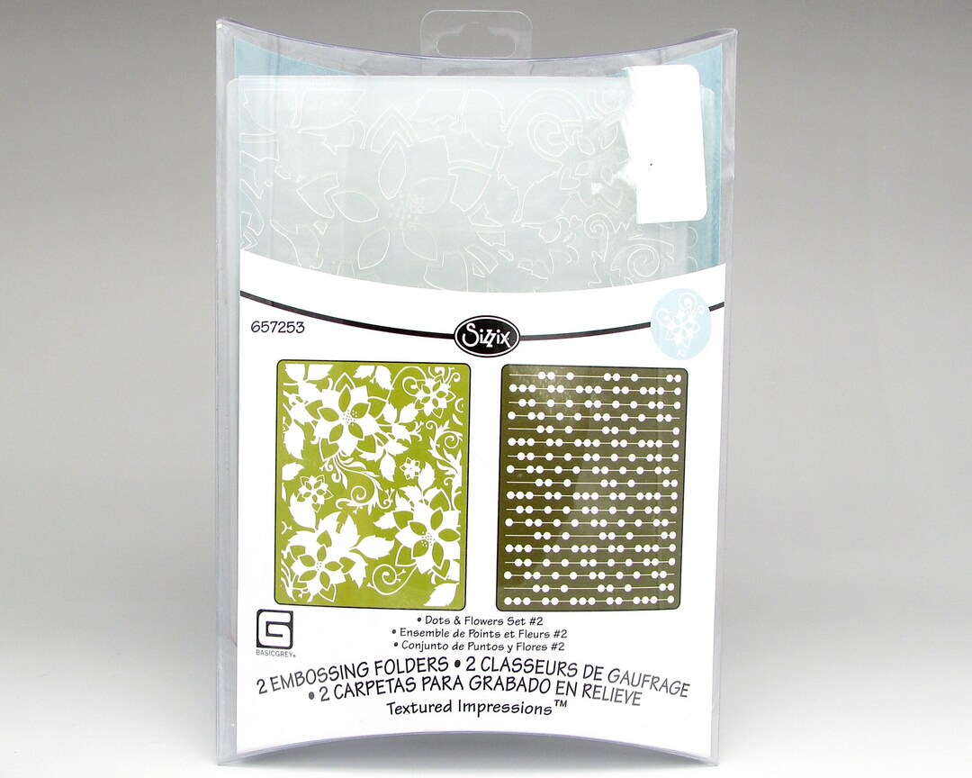 A2 Embossing Folder Set of 2 Sizzix Textured Impressions - Etsy