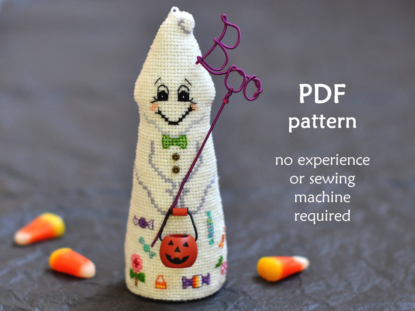 Ghost Cross Stitch Pattern. Halloween Cross Stitch Pattern. | Etsy