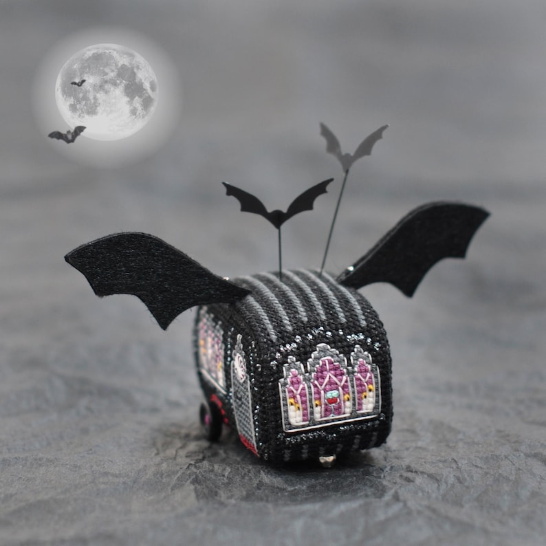 Gothic Camper Cross Stitch Pattern: Vampire Halloween Caravan ...