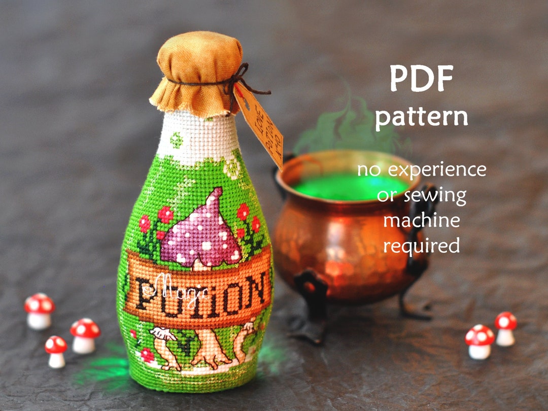 Potion Cross Stitch Pattern. Halloween Cross Stitch Patterns. - Etsy