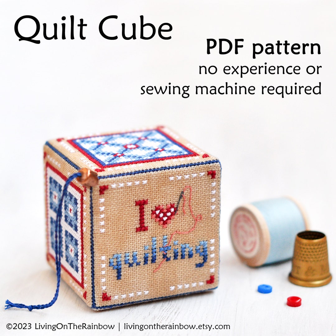 Quilt Cross Stitch Cube Pattern: Patriotic Americana Primitive (PDF ...