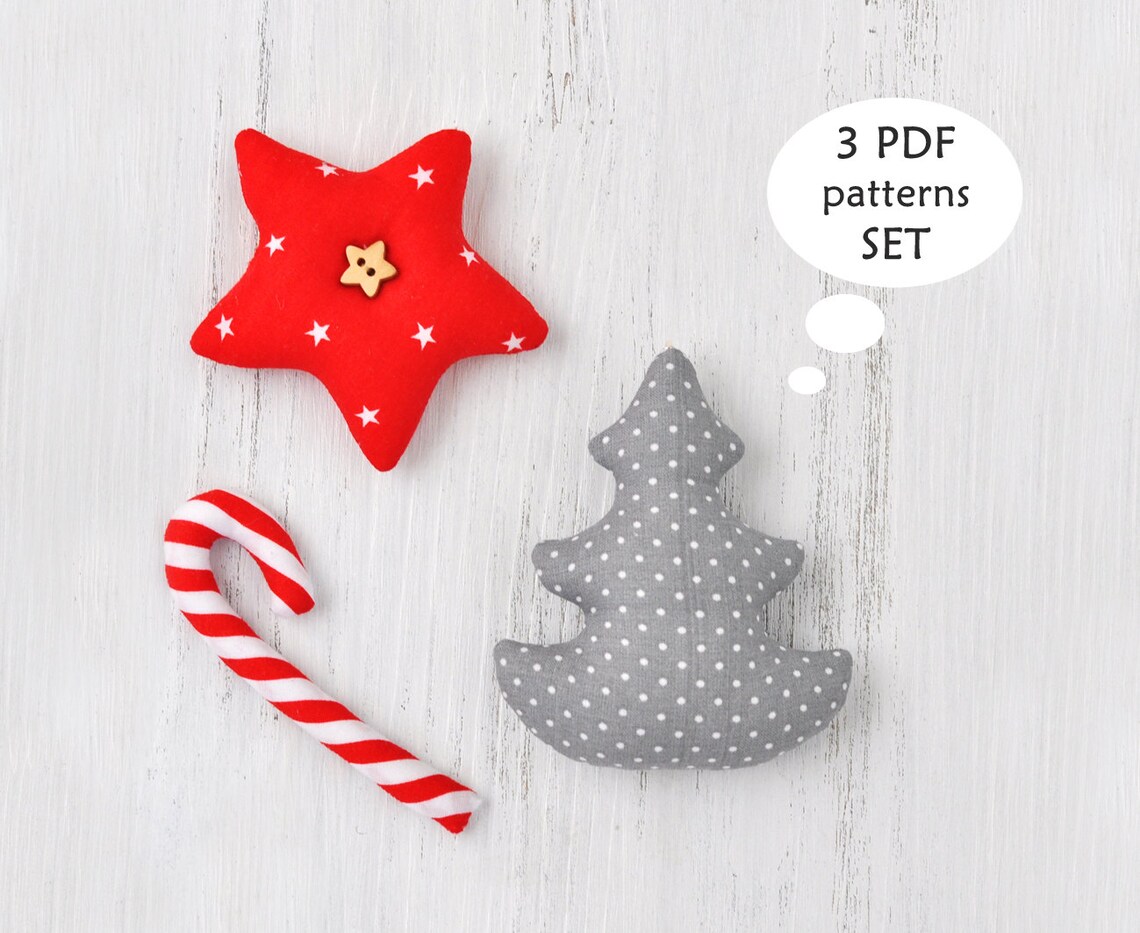 Christmas Sewing Patterns. Christmas Ornament Sewing Patterns. | Etsy