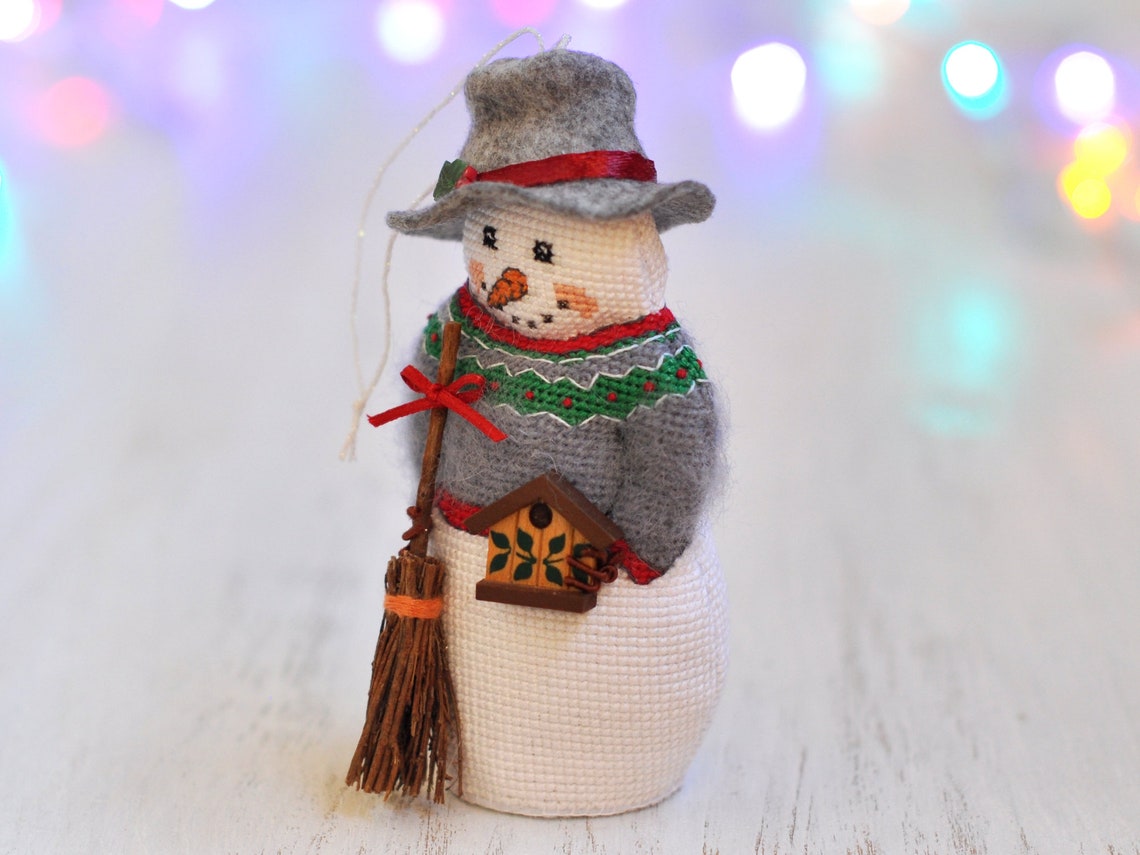 Snowman Cross Stitch Pattern. Christmas Cross Stitch Pattern. - Etsy