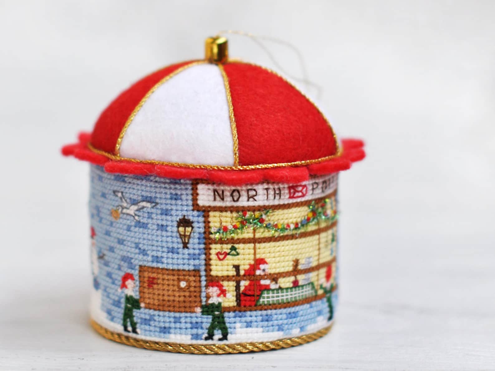 Cross Stitch Christmas Ornament. Christmas Cross Stitch - Etsy