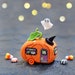 Haunted Caravan Cross Stitch Pattern: Halloween Pumpkin Camper ...