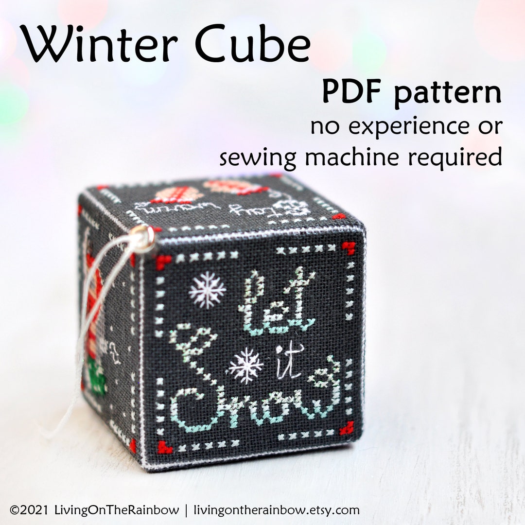 Winter Cube Cross Stitch Pattern: Let It Snow Ornament (PDF Pattern) - Etsy