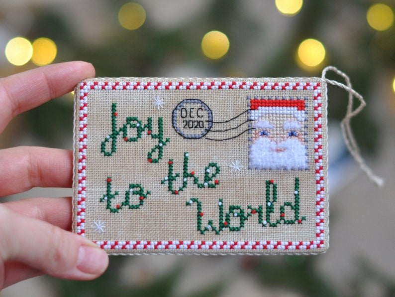 Christmas Card Cross Stitch Pattern. Letter to Santa Cross - Etsy Canada