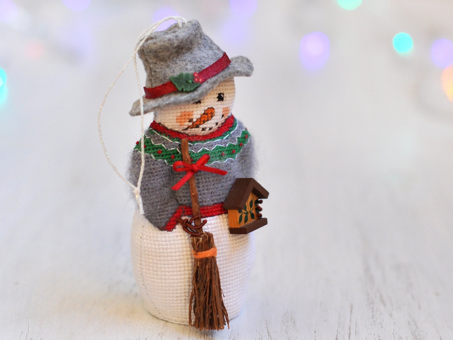 Snowman Cross Stitch Pattern. Christmas Cross Stitch Pattern. | Etsy