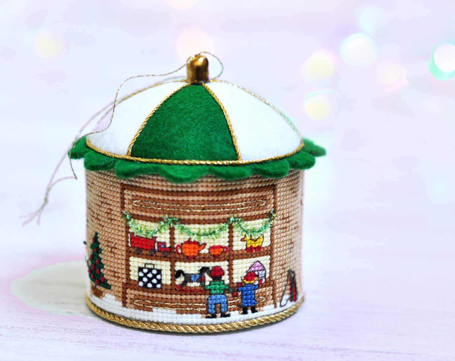 Cross Stitch Christmas Ornament. Christmas Cross Stitch | Etsy