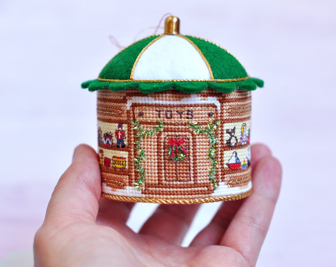 Cross Stitch Christmas Ornament. Christmas Cross Stitch - Etsy