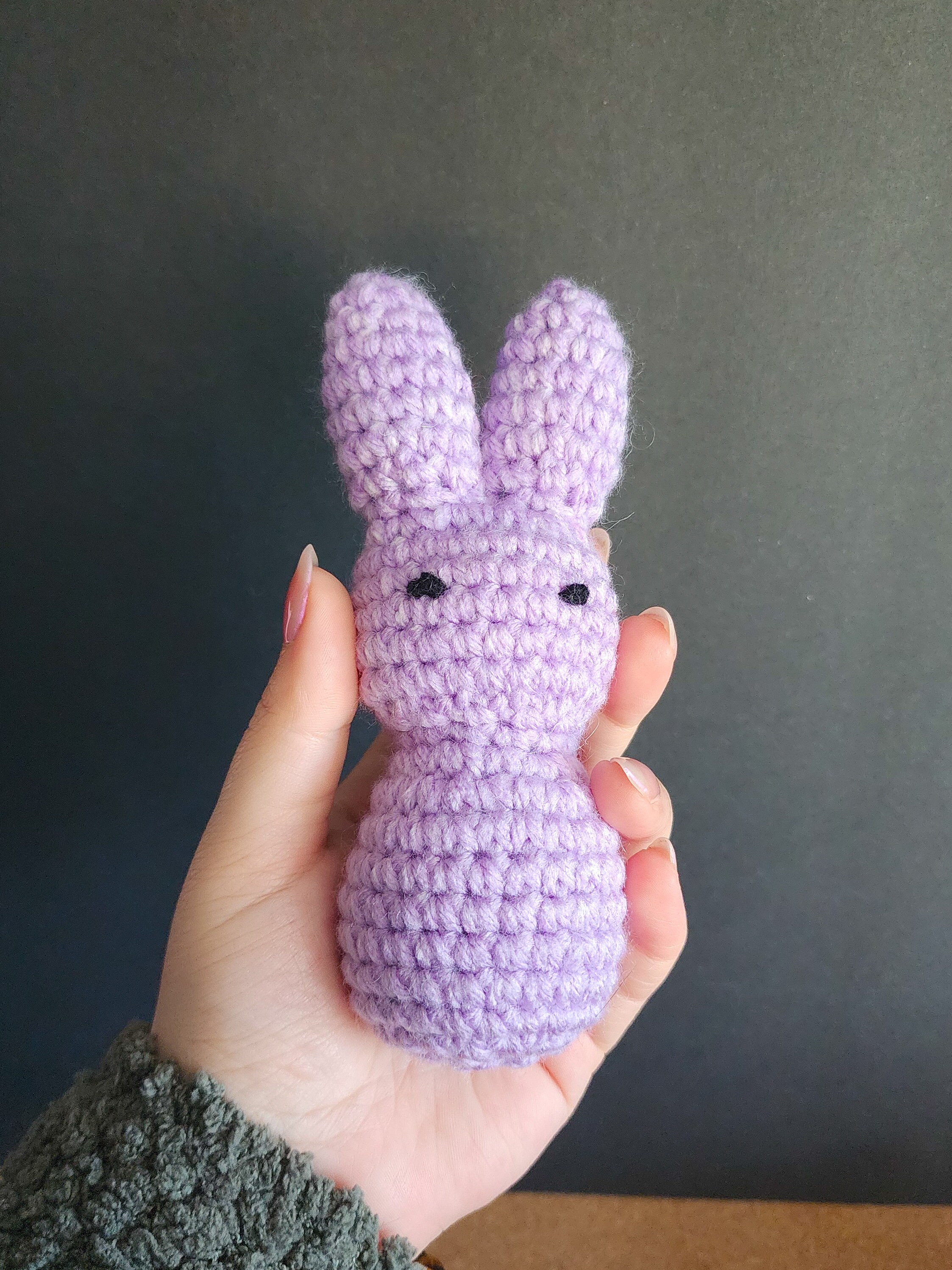 4 Crochet Peep Bunnies, Crochet Marshmallow Bunny, Crochet Easter Bunny ...