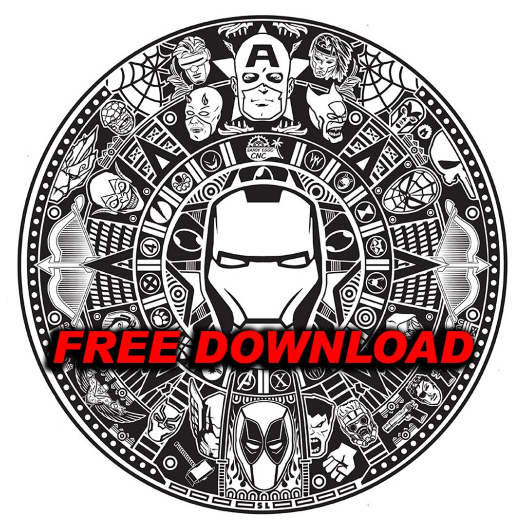 Marvel Azteca Calendar CAD File FREE read Description - Etsy Denmark