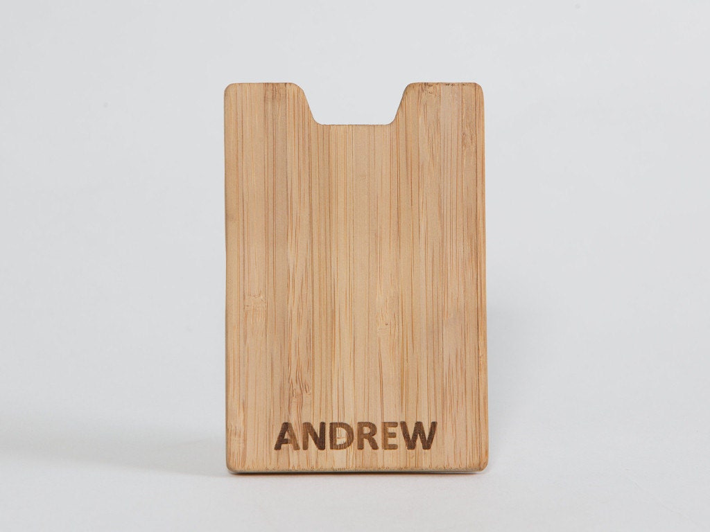 Alpha Bamboo Wallet - the Slimest of the Slim Wallets - Etsy Ireland