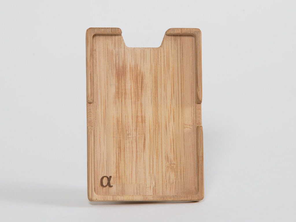 Alpha Bamboo Wallet - the Slimest of the Slim Wallets - Etsy Ireland