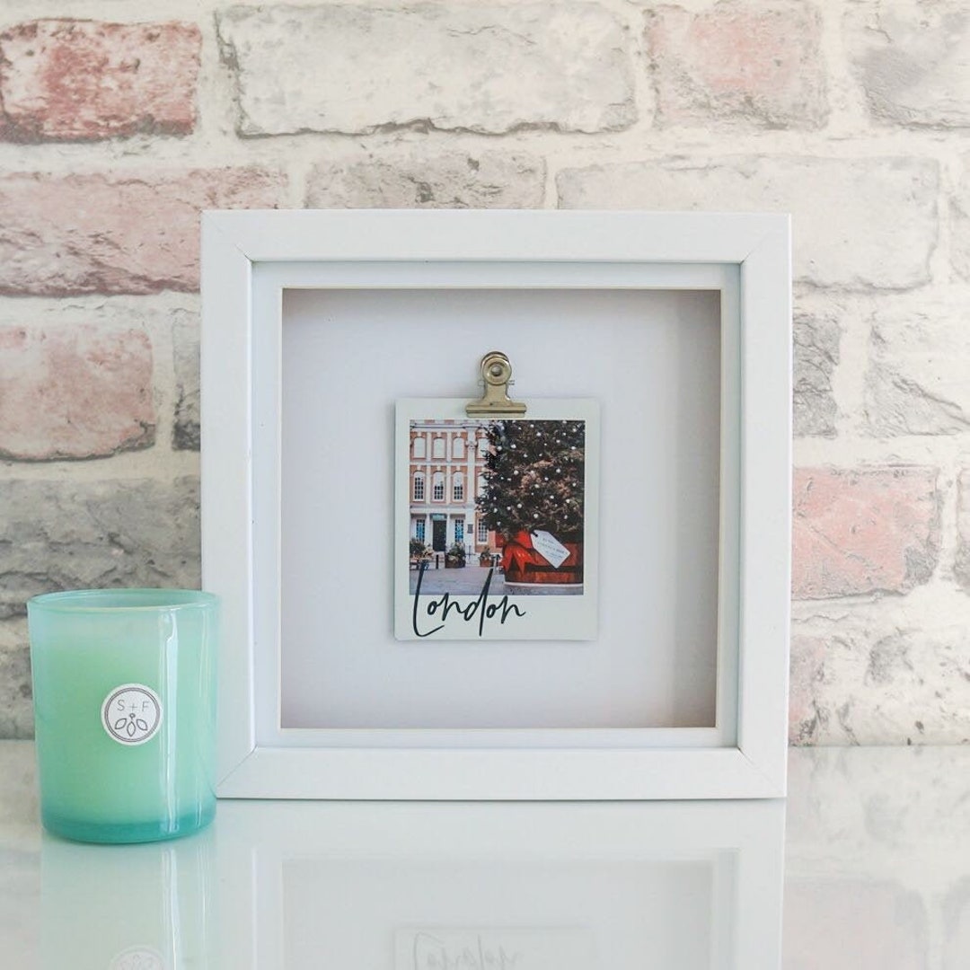Personalised Square Prints Frame // Your Chosen Photos & Text // Custom ...